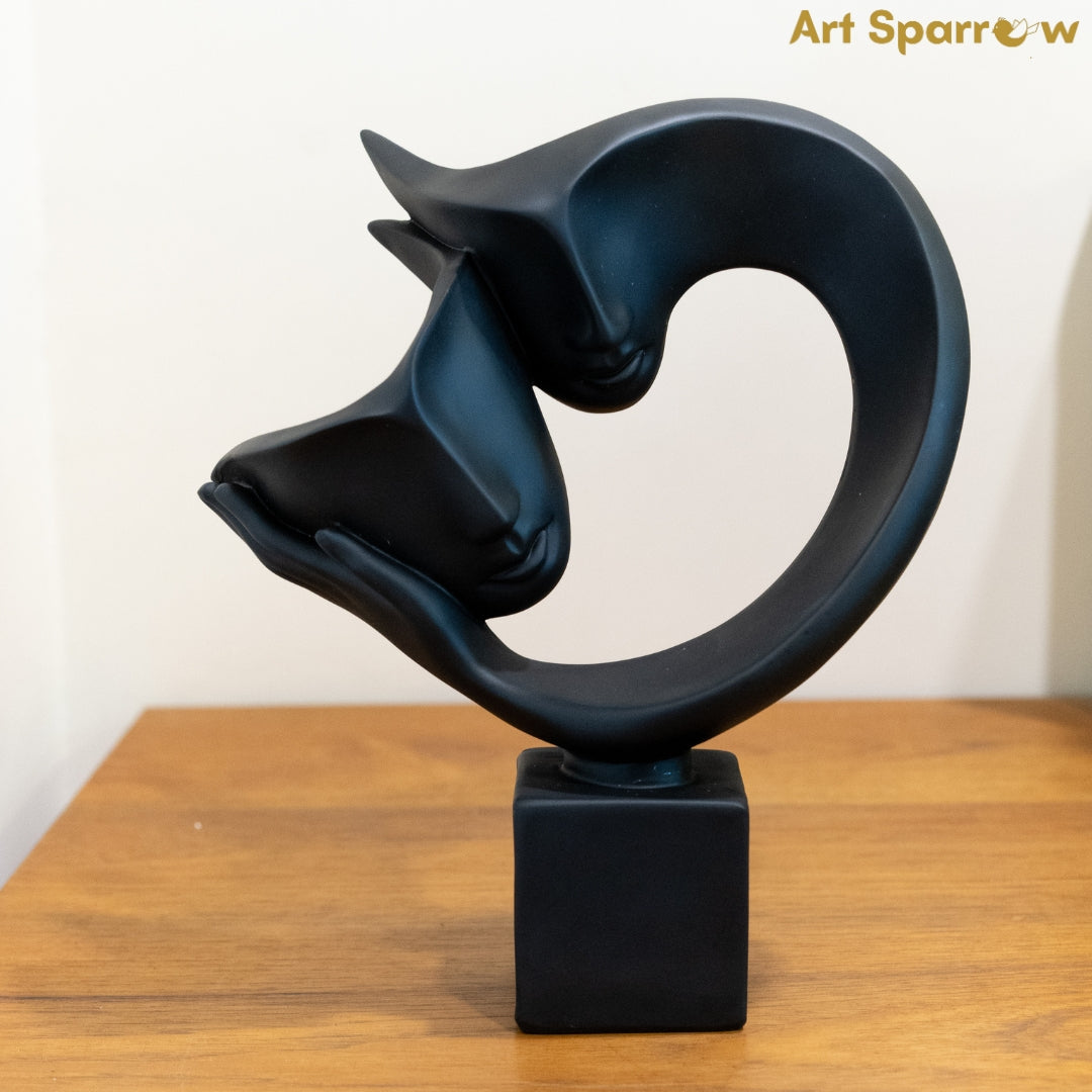 Loving Couple Face Bust Art Table Decor | Art Sarrow